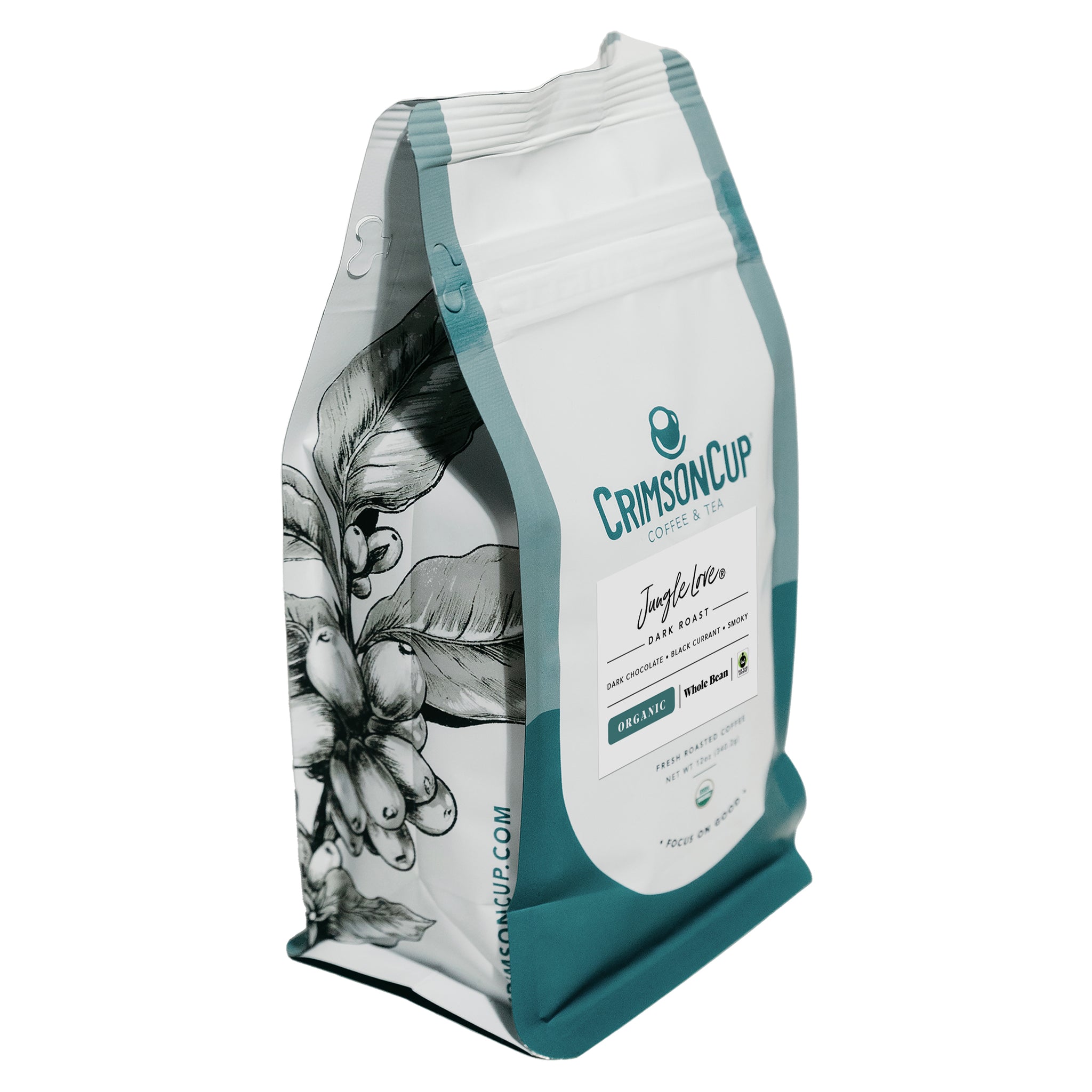 Ground & Whole Bean Organic Coffee - Jungle Love Dark Roast 12 OZ ...